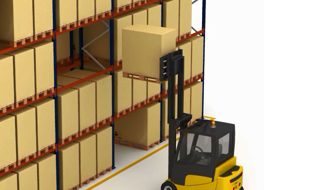 3D animation of selective racking | www.interlakemecalux.com