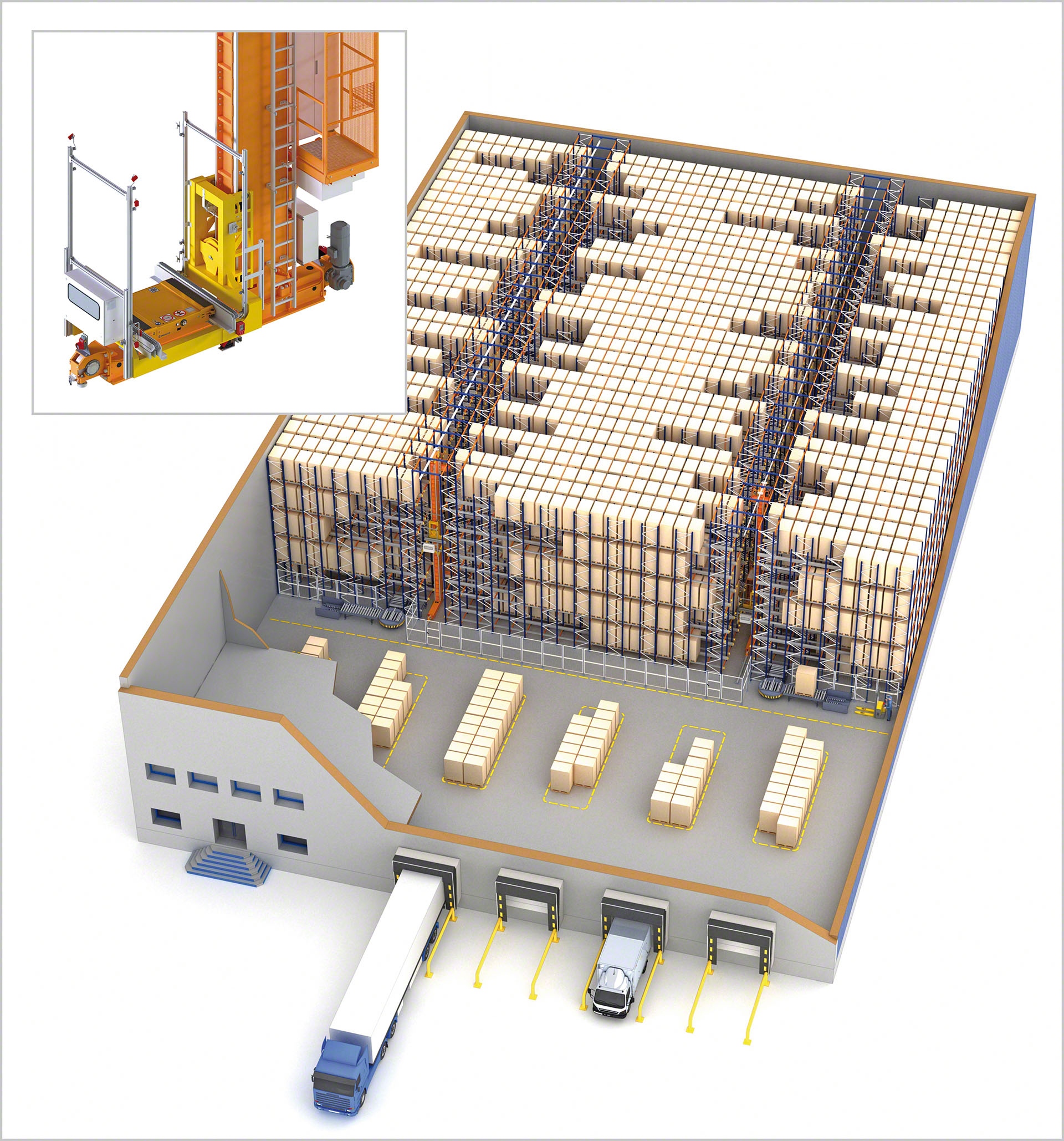 Automated Pallet Shuttle - Interlake Mecalux