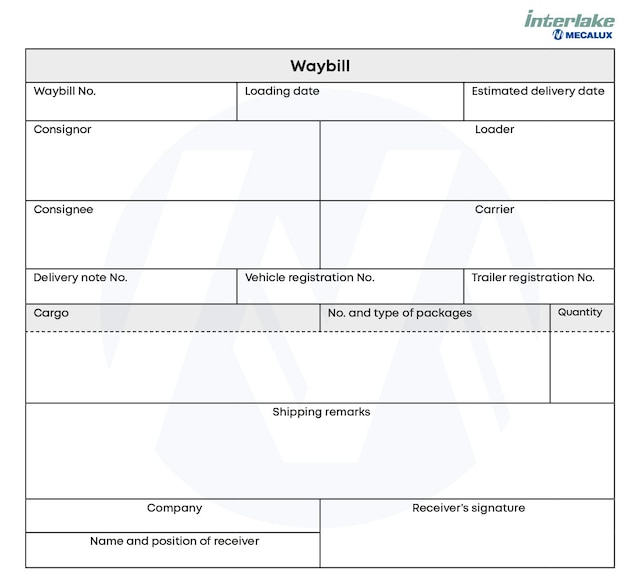 Waybill: Meaning and example - Interlake Mecalux