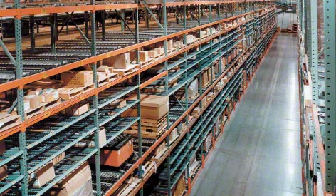Gravity Flow Racks & Gravity Flow Shelving - Interlake Mecalux